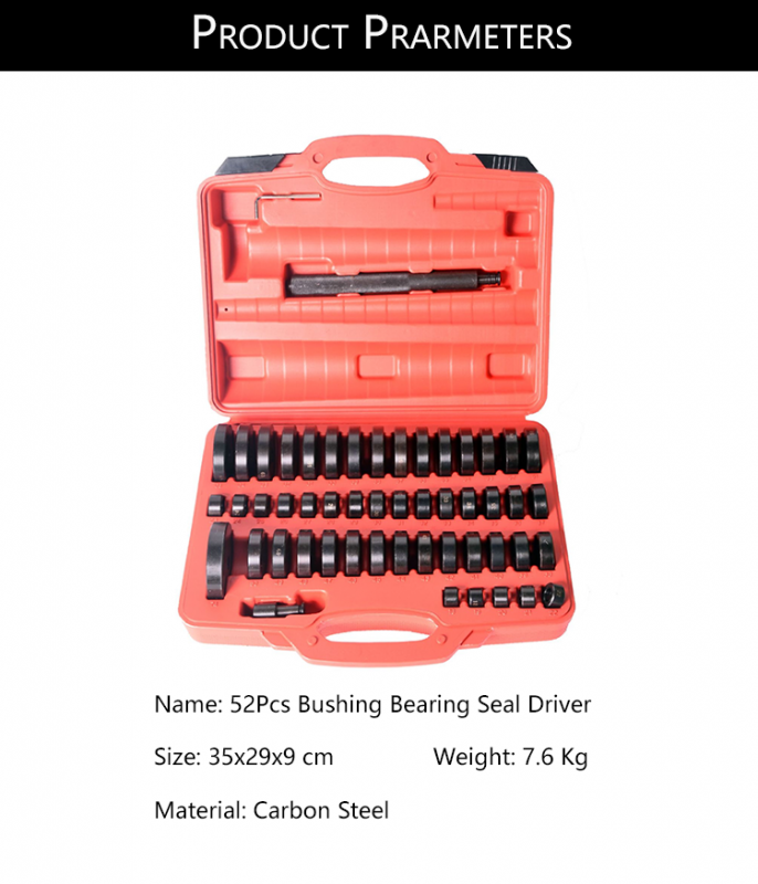 51Pcs Custom Bushing Bearing Seal Driver Push Press Disc Tool Set 18-65mm