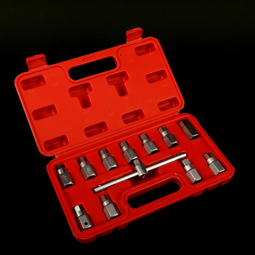 Oil Drain Sump Plug Key Socket Set Gearbox Axle Tool Kit